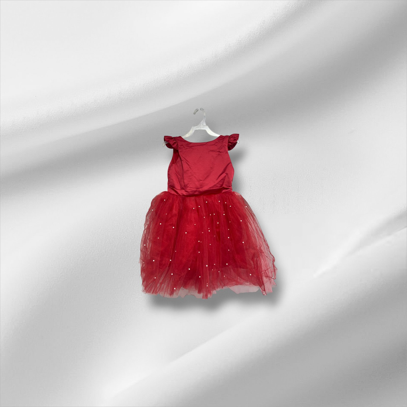 Red Tulle Party Dress – Sparkling Holiday Dress for Girls - deznabi trading